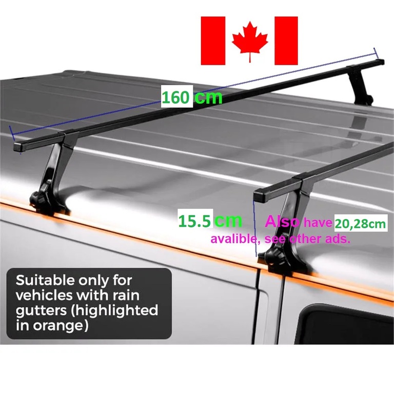 Universal Roof Rain Gutter Rack For Vehicle With Side L Rain Gutter ...